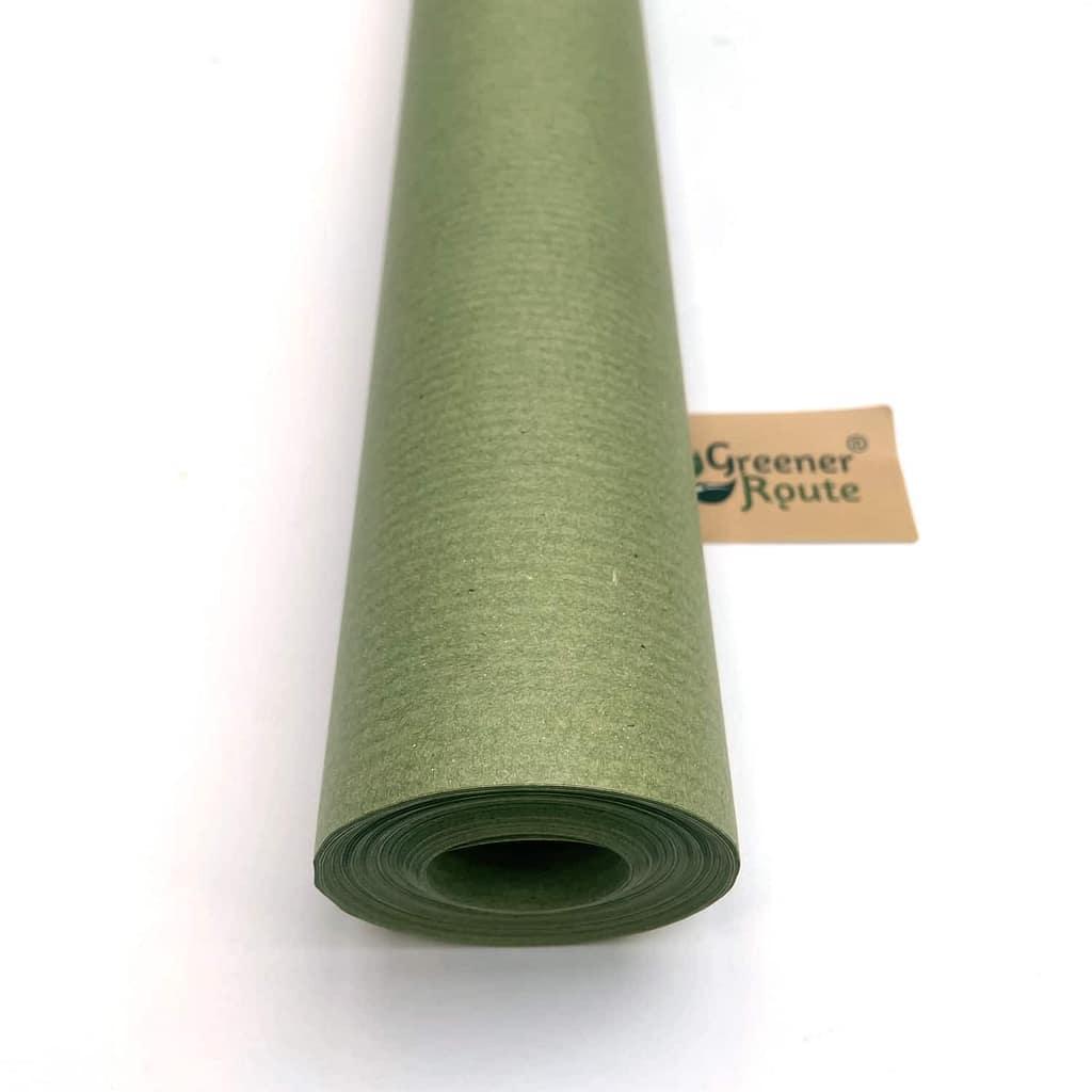 Green Imitation Kraft Paper Roll High Quality - 750mm X 25M