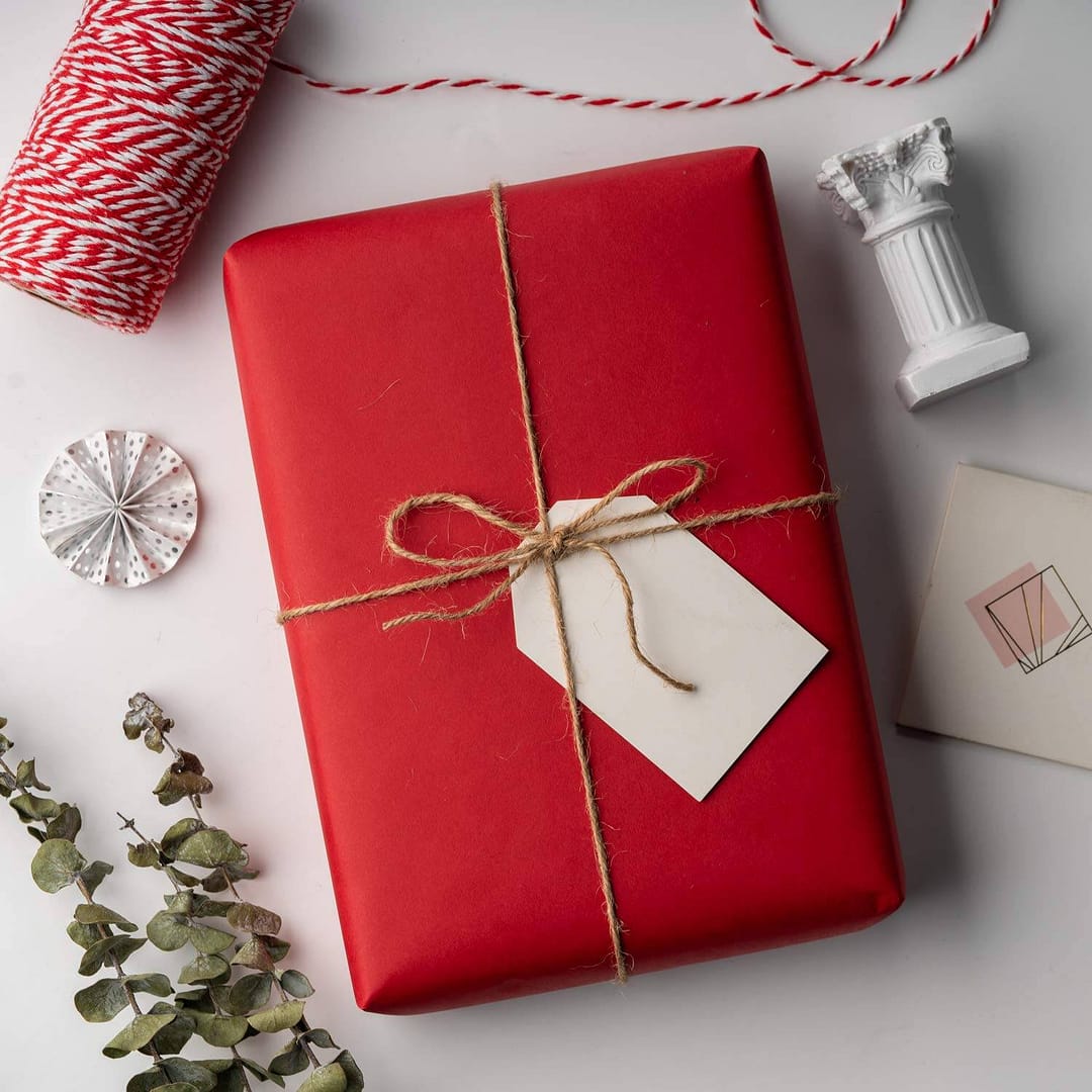 700mm X 100M Dazzling RED Wrapping Kraft Paper Roll