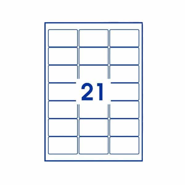 25 Sheets X 21 Blank Address Labels Per A4 63.5 Mm X 38.1 Mm